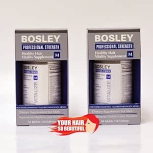 Bosley Healthy Hair Vitality Supplement for Men, 60 Count Tablets(PACK ...