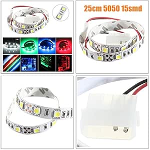 Amazon.com: 25CM SMD 5050 Non-Wtaterproof LED Flexible Strip Light PC ...