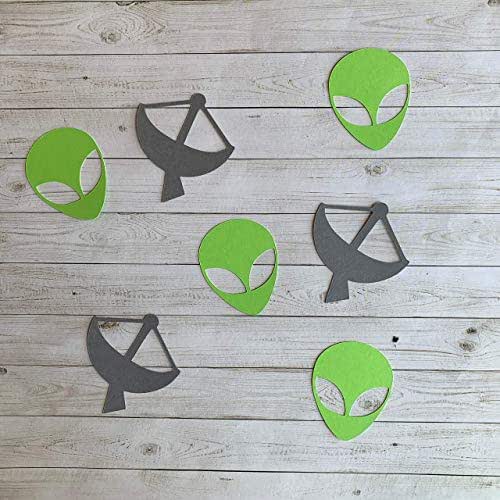 Amazon.com: 2in Alien Confetti Set, Alien Cut Outs, Satellite Cut Outs ...