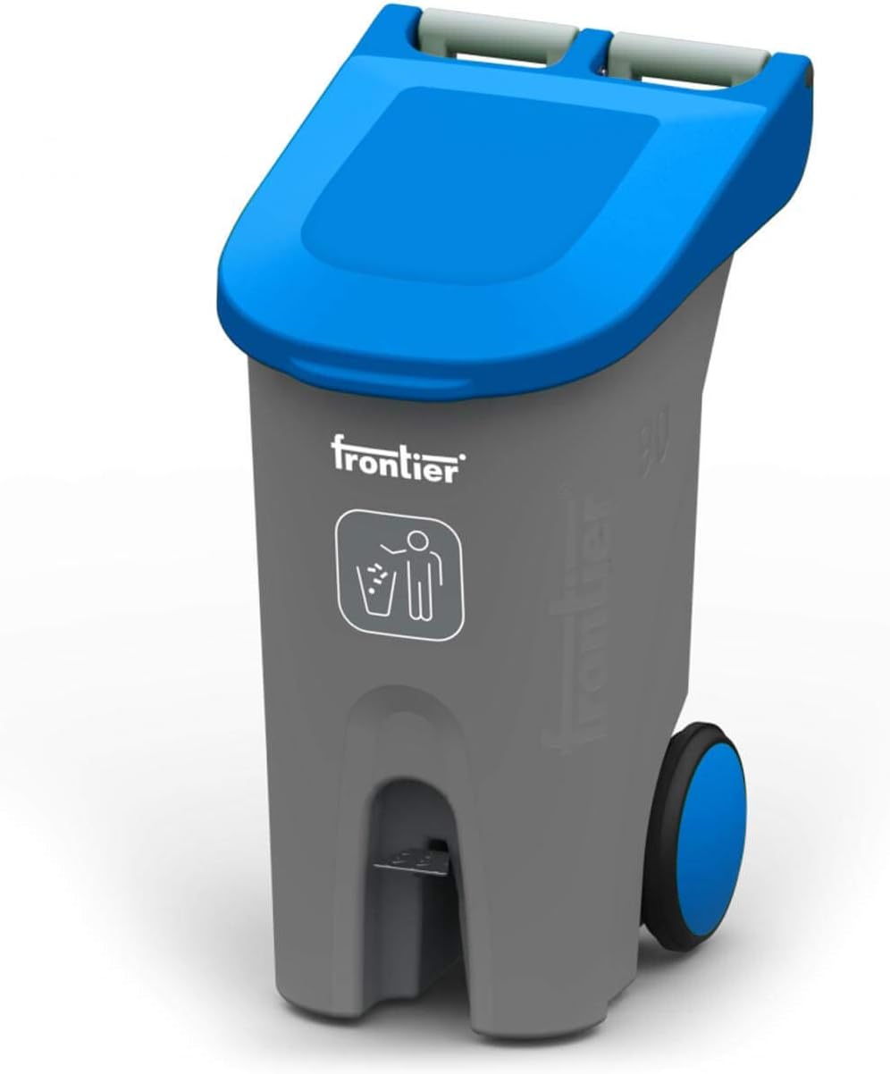 Frontier Plastic Garbage & Recycle Dry Waste Pedal Wheels Dustbin (70 L ...