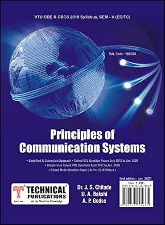 Principles of Communication Systems for BE VTU Course 18 OBE & CBCS (V- ECE -18EC53)– 2020 ...