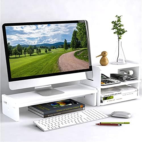 Amazon.com: LITAITAI Monitor Stand Riser with 3-Layer Storage Shelf ...