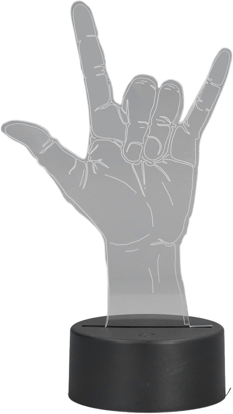 SUPERIORVZND 3D I Love You Sign Language Night Light Remote Control ...