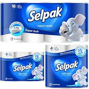 Selpak Imported 3Ply Toilet Tissue Paper - 16 Rolls & Imported Paper ...