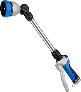 Amazon.com: RESTMO Metal Watering Wand, Heavy Duty Garden Hose Wand with 180° Swivel Ratcheting ...