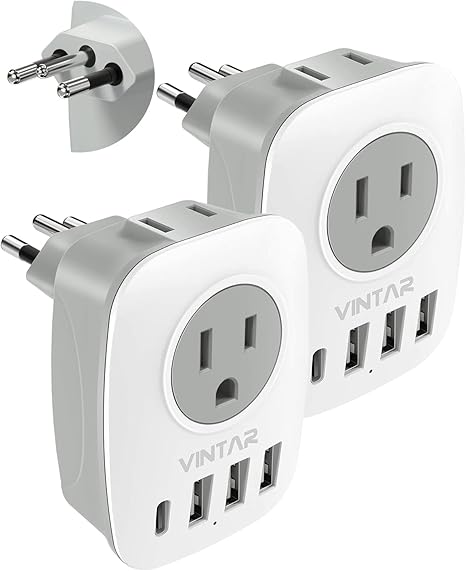Amazon.com: 2 Pack Brazil Adapter Plug,VINTAR Type N Plug Adapter with ...