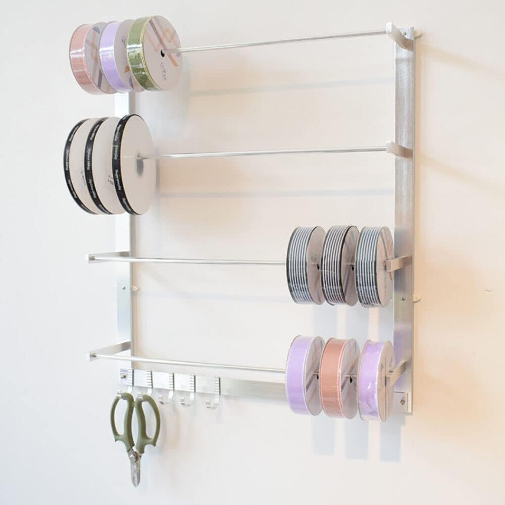 Amazon.com: mignonnememe Craft Ribbon Organizer Storage Rack Aluminum ...