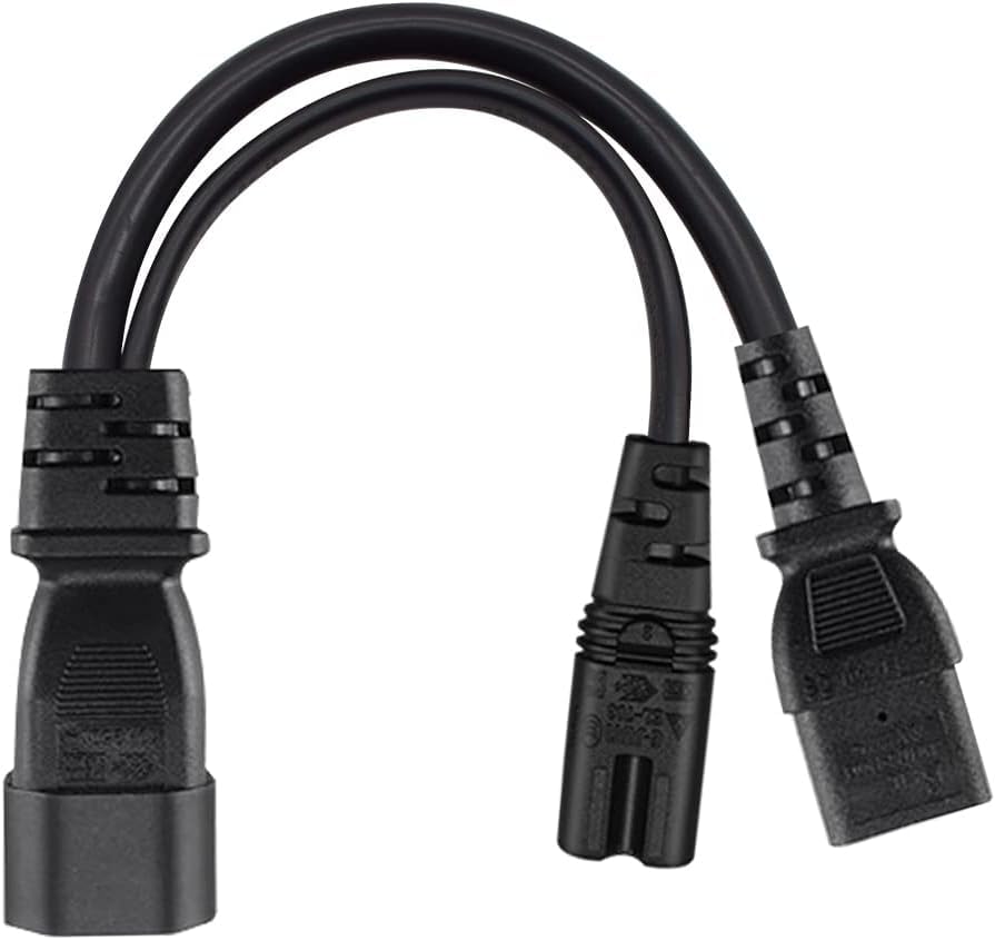 Snapklik.com : Toptekits C14 To C13+C7 Y Splitter Power Plug Cord ...