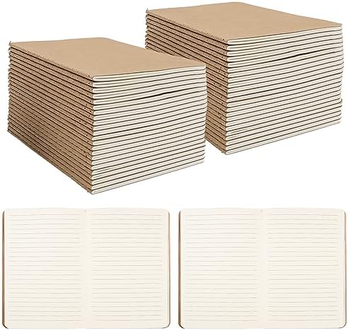 48 Pack A5 Kraft Paper Notebooks Journal Lined and Blank Notebook ...