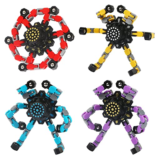Aunifun 4 Pack Funny Sensory Fidget Spinners Toys, Cool - Want It All