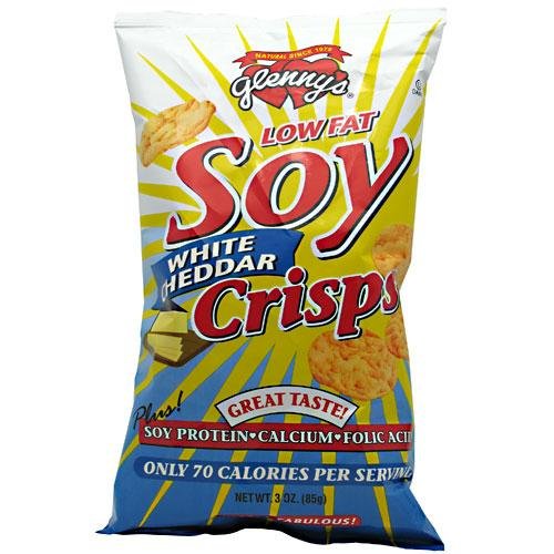 Amazon.com: Low Fat Soy Crisps - Baked Soy Chip Snack White Cheddar 12 ...