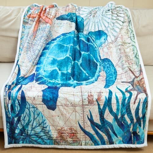 Amazon.com: sea Turtle Blanket Just Girl Who Loves Turtles Soft ...