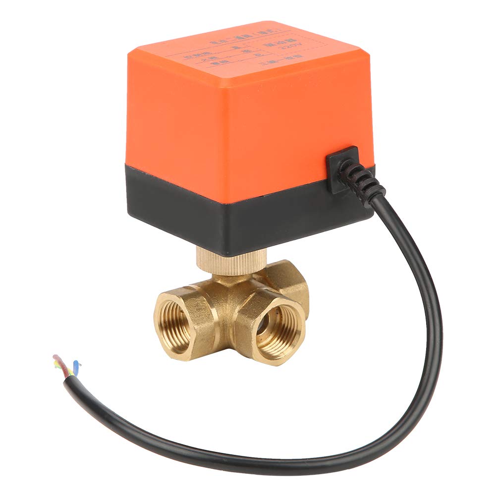 Buy Motorized Ball Valve, DN15 G1 / 2 Brass 3 Way Ball Valve for air ...