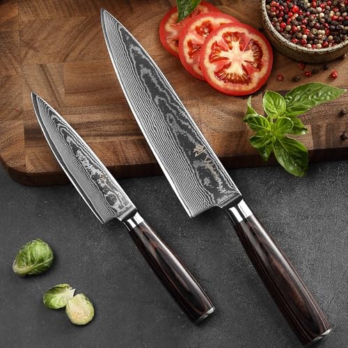Wakoli Kitchen Knife Set, 2 Piece Professional Chef Knives Set made ...