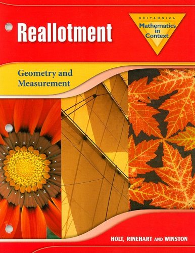 Reallotment Grade 6: Holt Math in Context (Math in Context 2006 ...