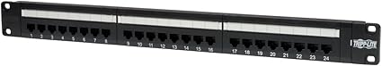 Amazon.com: Tripp Lite 24-Port 1U Rackmount Cat5e 110 Patch Panel 568B ...