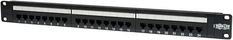 Amazon.com: Tripp Lite 24-Port 1U Rackmount Cat5e 110 Patch Panel 568B ...