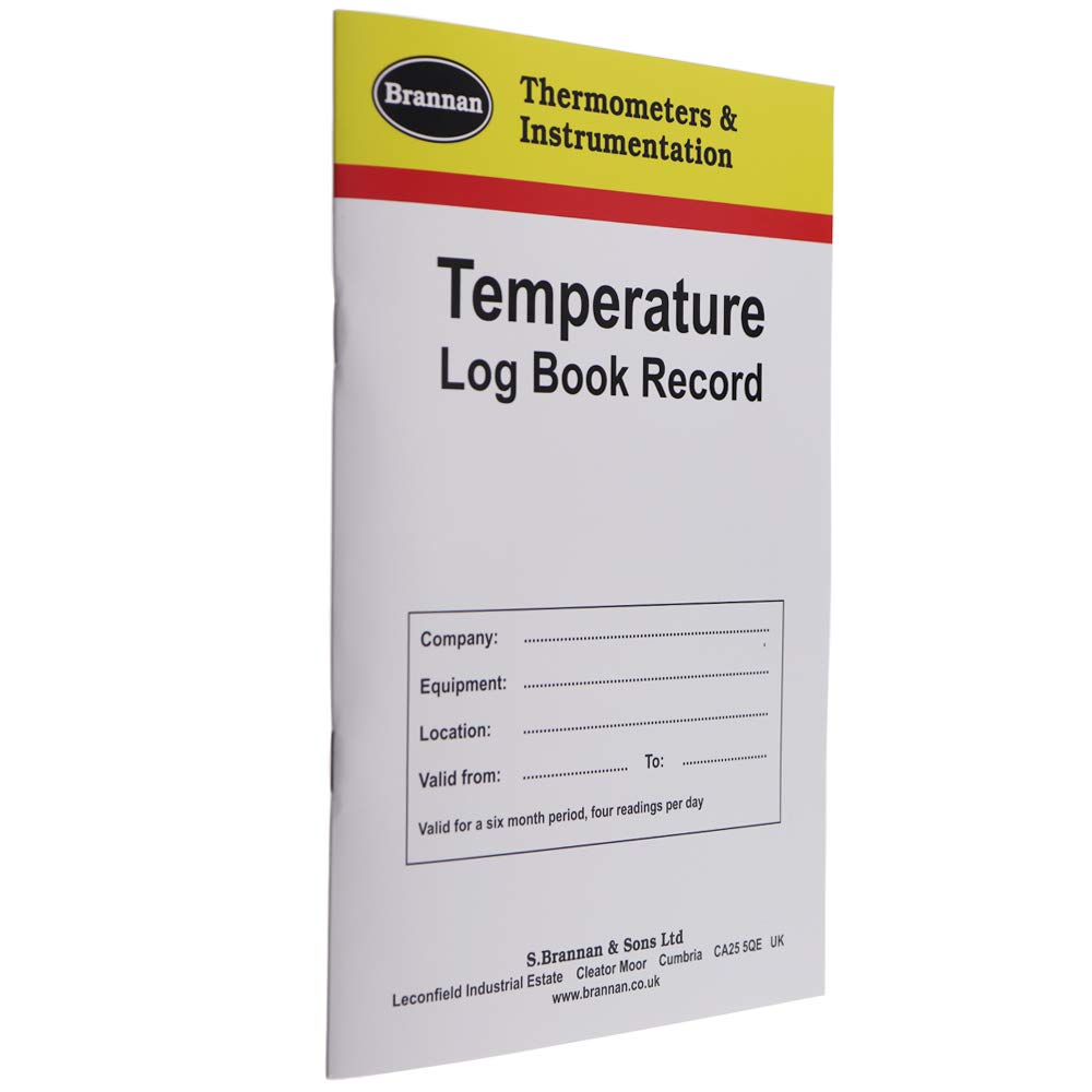 Buy Fridge Temperature Log Book 6 Months Record - Monitor Fridge ...