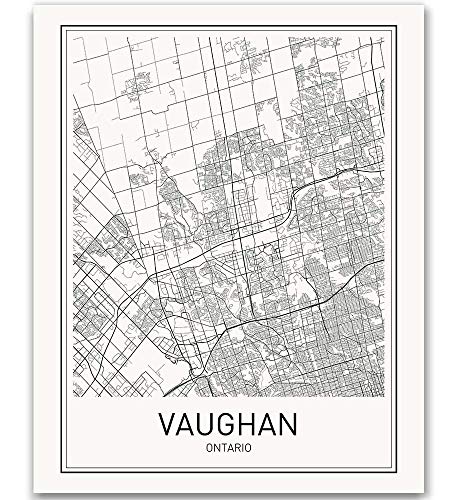 Vaughan Poster, Vaughan Map, Map of Vaughan, City Map Posters, Modern ...