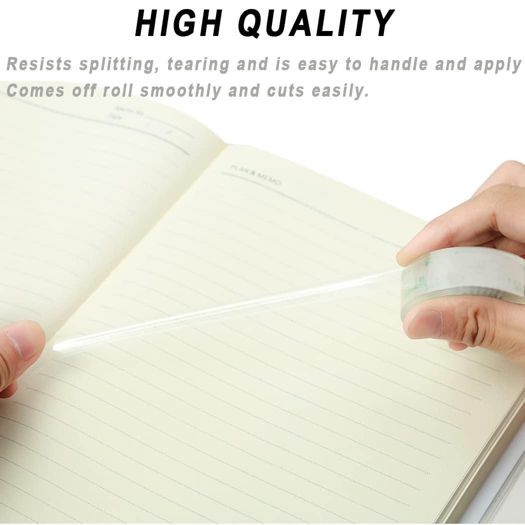 6 Rolls Transparent Tape Refills with 1 Double Sided Tape, 0.7 x 1000 ...
