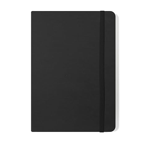 Silvine A5 Executive Soft Feel Notebook Black. 160 Pages (80 Sheets ...