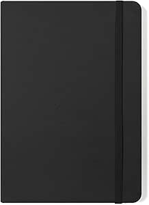 Silvine A5 Executive Soft Feel Notebook Black. 160 Pages (80 Sheets) Ruled 7mm feint. Ref 197BK ...