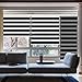 Amazon.com: Zebra Blinds for Windows,Custom Size Cordless Zebra Roller Window Blinds, Dual Layer ...