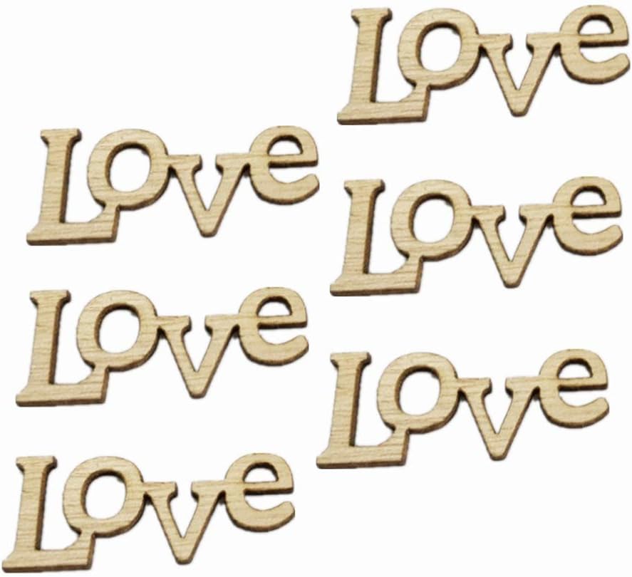 Amazon.com: 20pcs Love Wood DIY Crafts Cutouts Wooden Love Heart Shaped ...