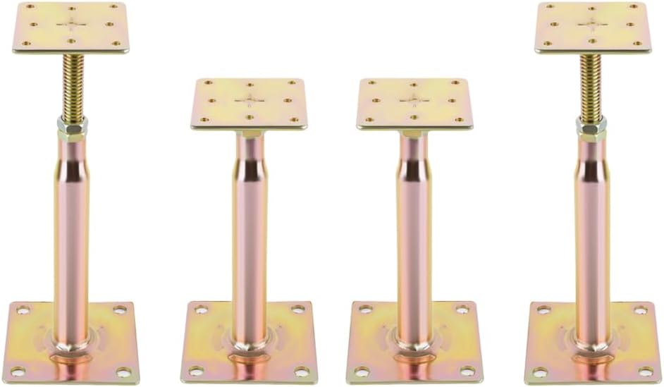 Amazon.com: 4 Pack Adjustable Floor Jack,Mini Screw Jack,Post Floor ...