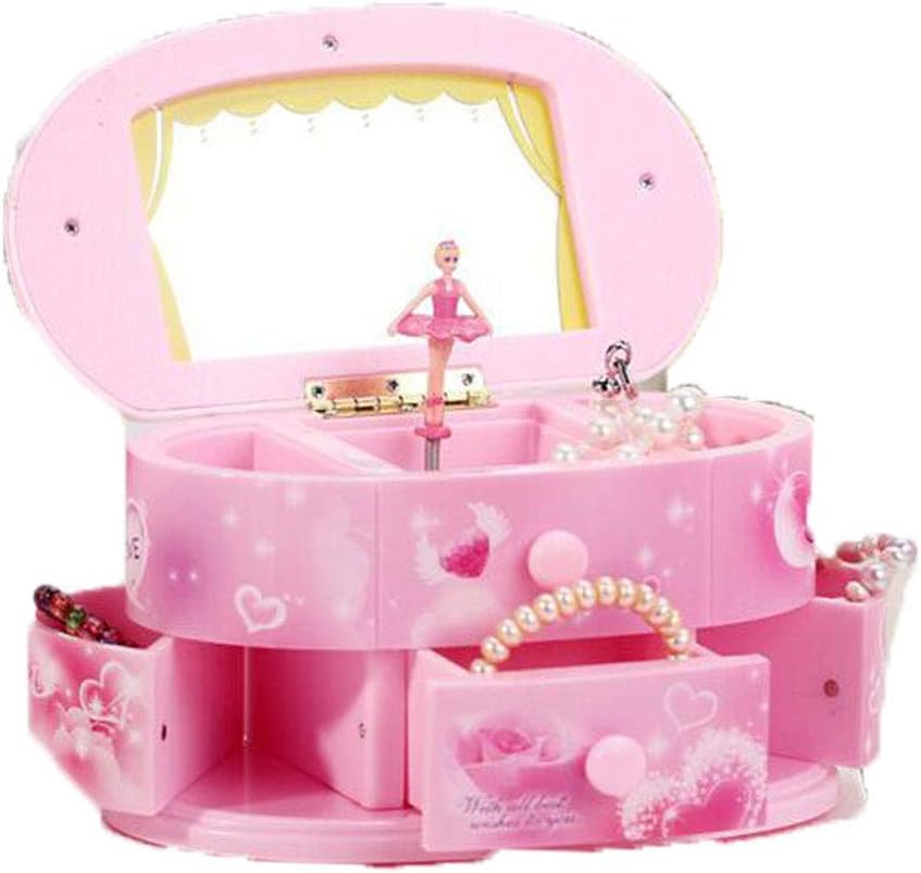 Amazon.com: Qulable Musical Jewelry Box,Girl's Musical Jewelry Storage ...