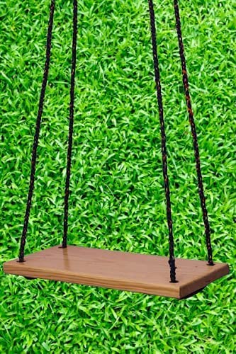 Shy Shy Wooden Simple Swing with Natural Wood Color : Amazon.in: Home ...