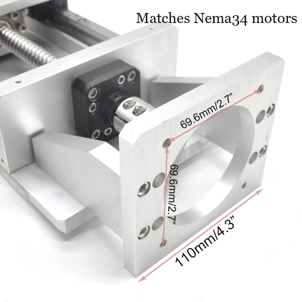 Linear Rail Guide 200mm Ballscrew 1605 Slide Stage Load 250kg for DIY ...