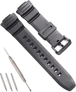 Amazon.com: RCNZWQB Resin Replacement Watch Band for Casio MCW-100H WS ...