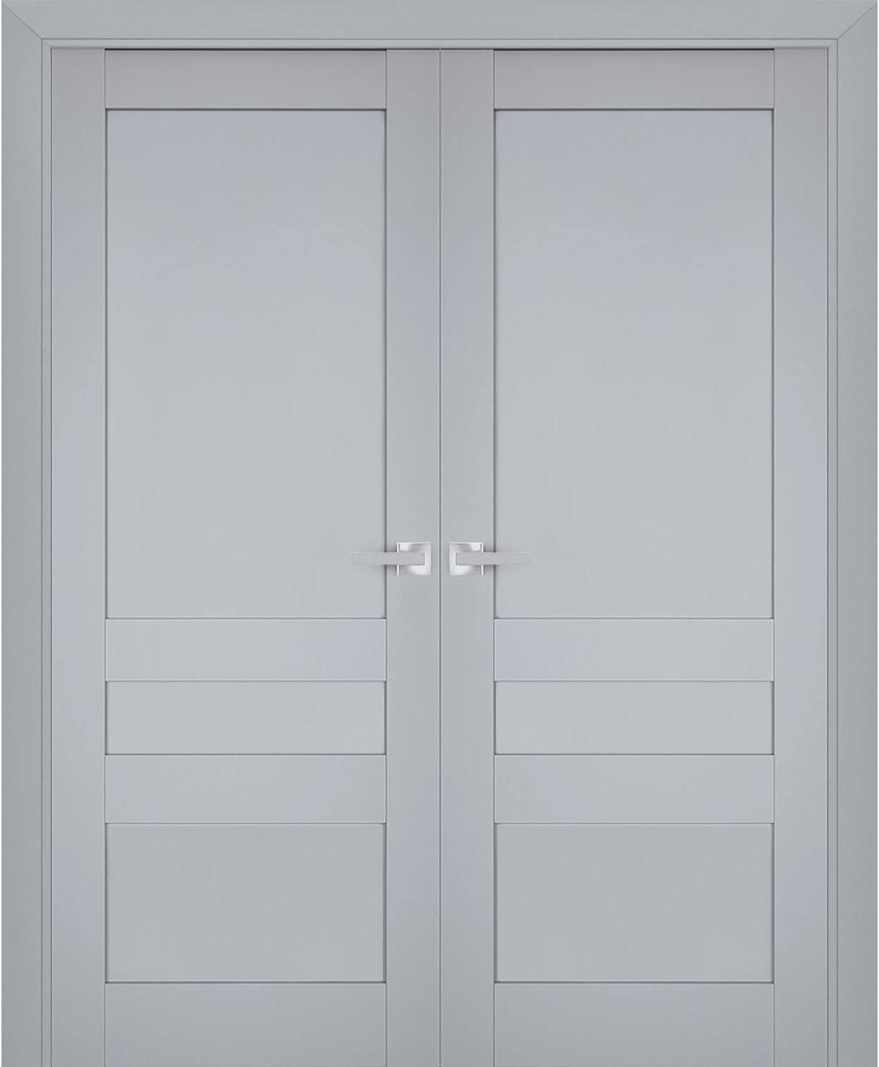 Solid Interior French Double Doors 36 x 80 inches | Veregio 7411 Matte ...