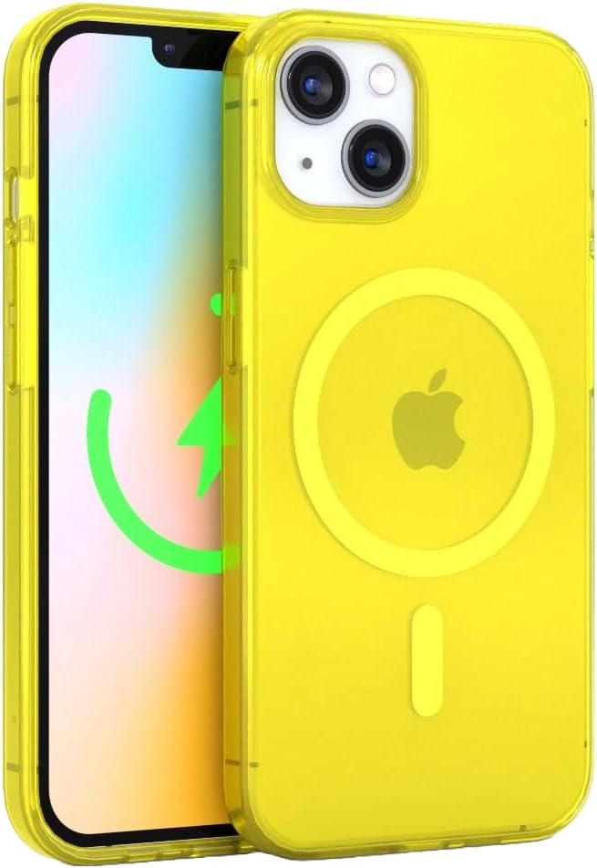 Amazon.com: FELONY CASE - Neon Yellow Crystal Clear Phone Case for ...