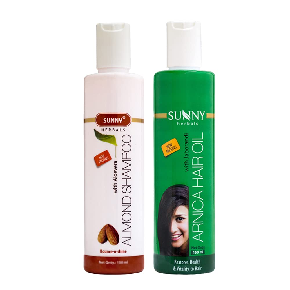 Buy Sunny Almond Shampoo and Sunny Hair Oil Combo Pack (Almond Shampoo ...