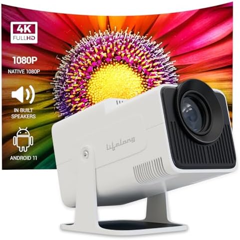 Lifelong Lightbeam Smart Projector for Home 4K Support, Native 720p HD ...