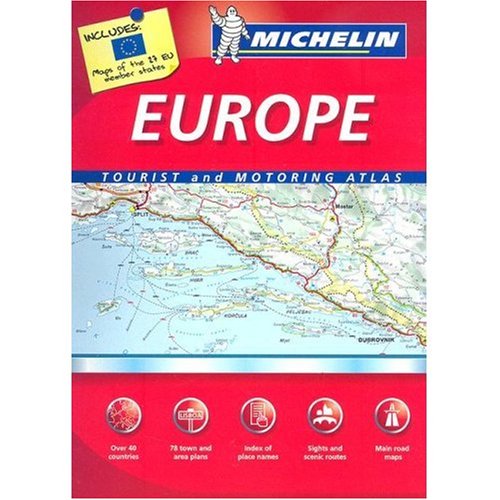 Michelin Road Atlas to Europe, Scale 1:1,000,000: Michelin Travel ...