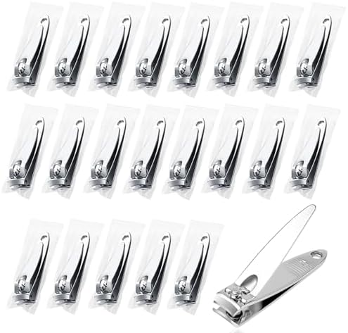 Amazon.com: 50 Pack Stainless Steel Nail Clippers Bulk, Bulk Nail ...