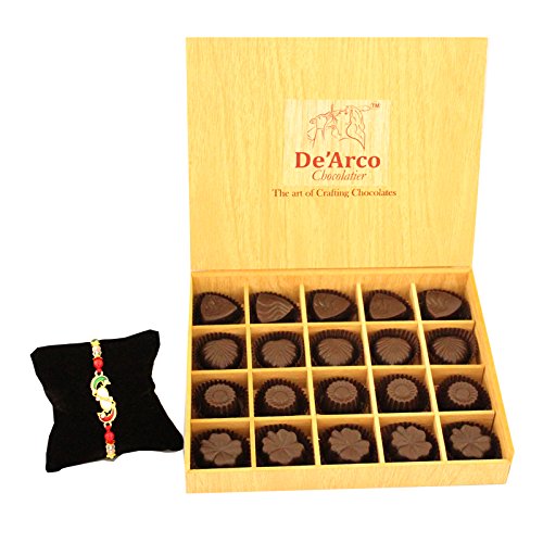 De'arco Chocolatier Dark Chocolate Gift Box, 223 Grams, 20 Pieces ...