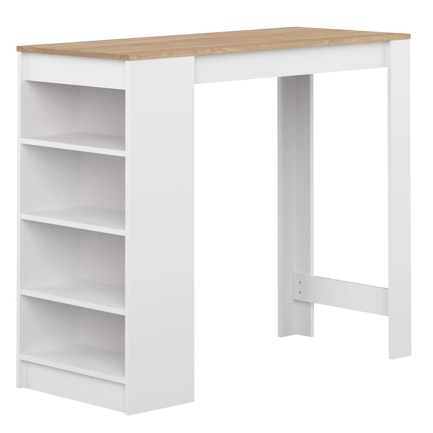 TEMAHOME Aravis Bar Top Table, White Oak, 115 x 50 x 102.7 cm : Amazon ...