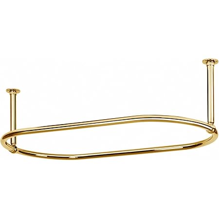 Zamuna Oval Shower Curtain Rail Rod For Bathroom, Traditional, Large ...