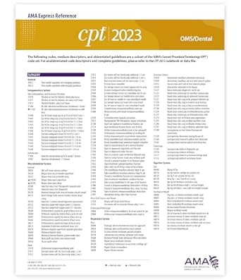 Buy CPT 2023 Express Reference Coding Card: OMS/Dental Book Online at ...