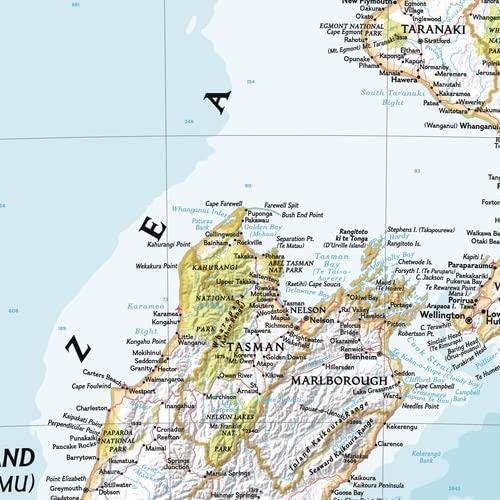 Snapklik.com : National Geographic Maps: New Zealand Wall Map