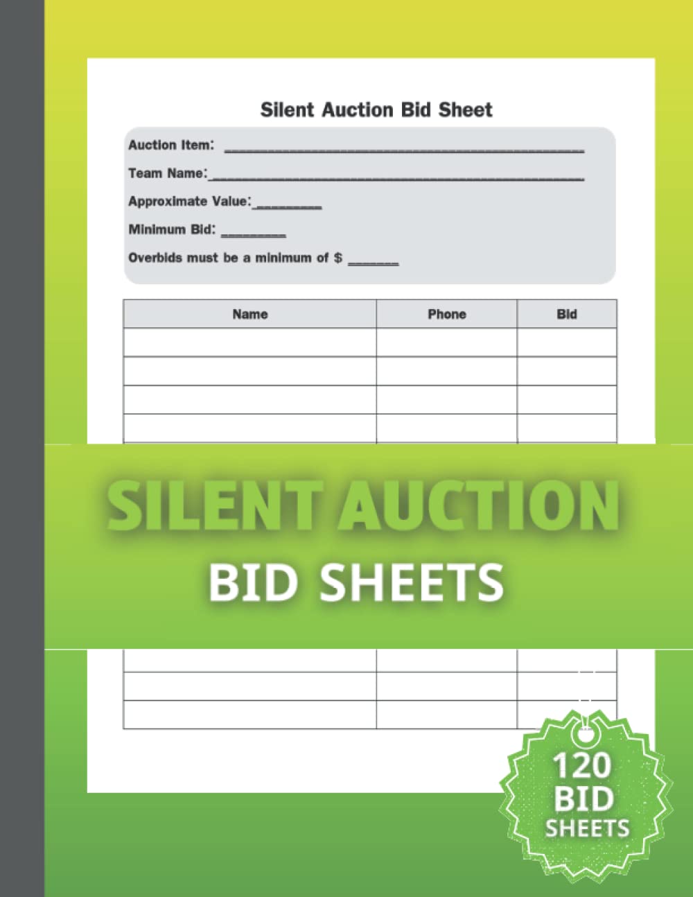 Buy Silent Auction Bid Sheets: silent auction bid sheets duplicate ...