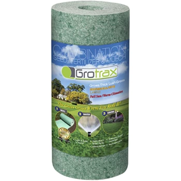 Buy Grotrax Biodegradable Grass Seed Mat - 50 SQFT Bermuda Rye - Grass ...