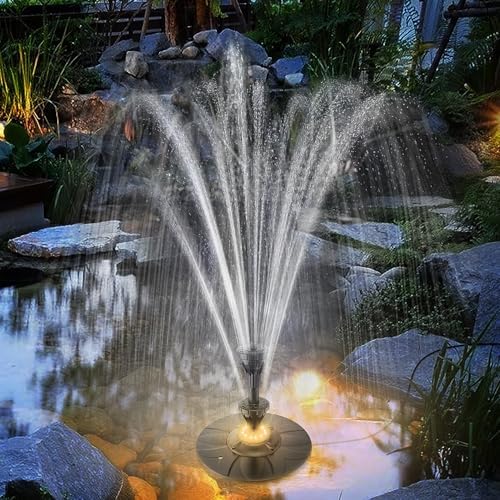 SZMP Springbrunnen für Gartenteiche 2024 Upgraded für draussen,6W LED ...