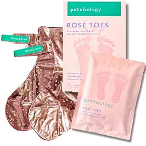 Amazon.com: Patchology Rosé Toes Moisturizing Foot Mask – Shea Butter ...