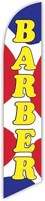 Amazon.com : Feather Flag - Barbershop Sign - Swooper Flag for Business ...