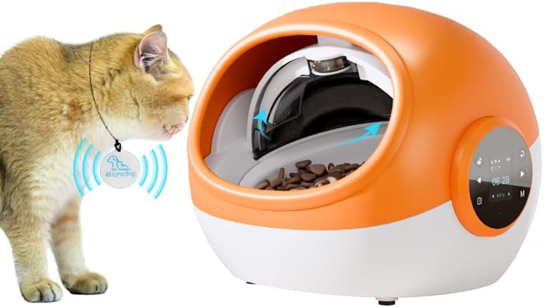 Amazon.com : Automatic Cat Feeder with Collar Sensor, RFID Tag for ...